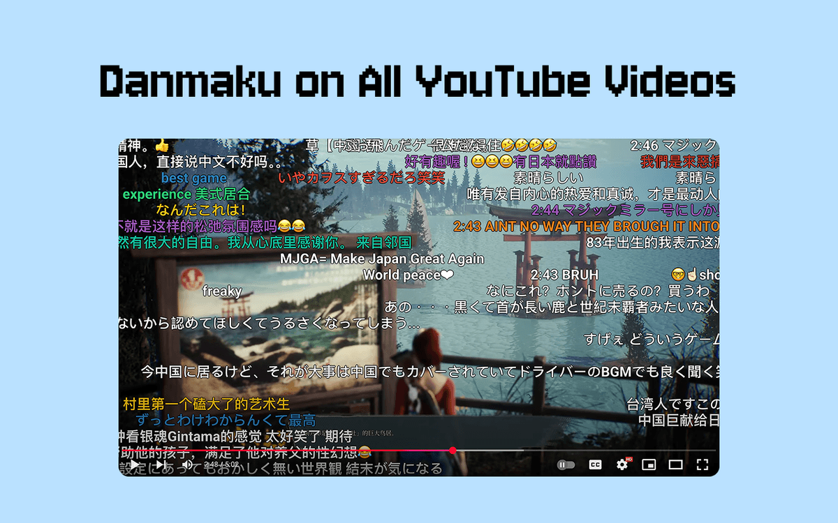 AI Danmaku - Real-time Floating Comments | Dmooji